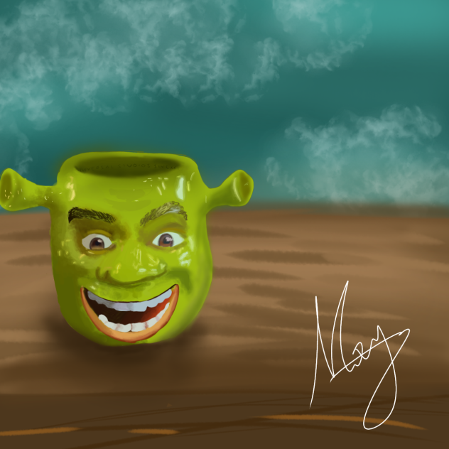 daddy Shrek the cup - ibisPaint