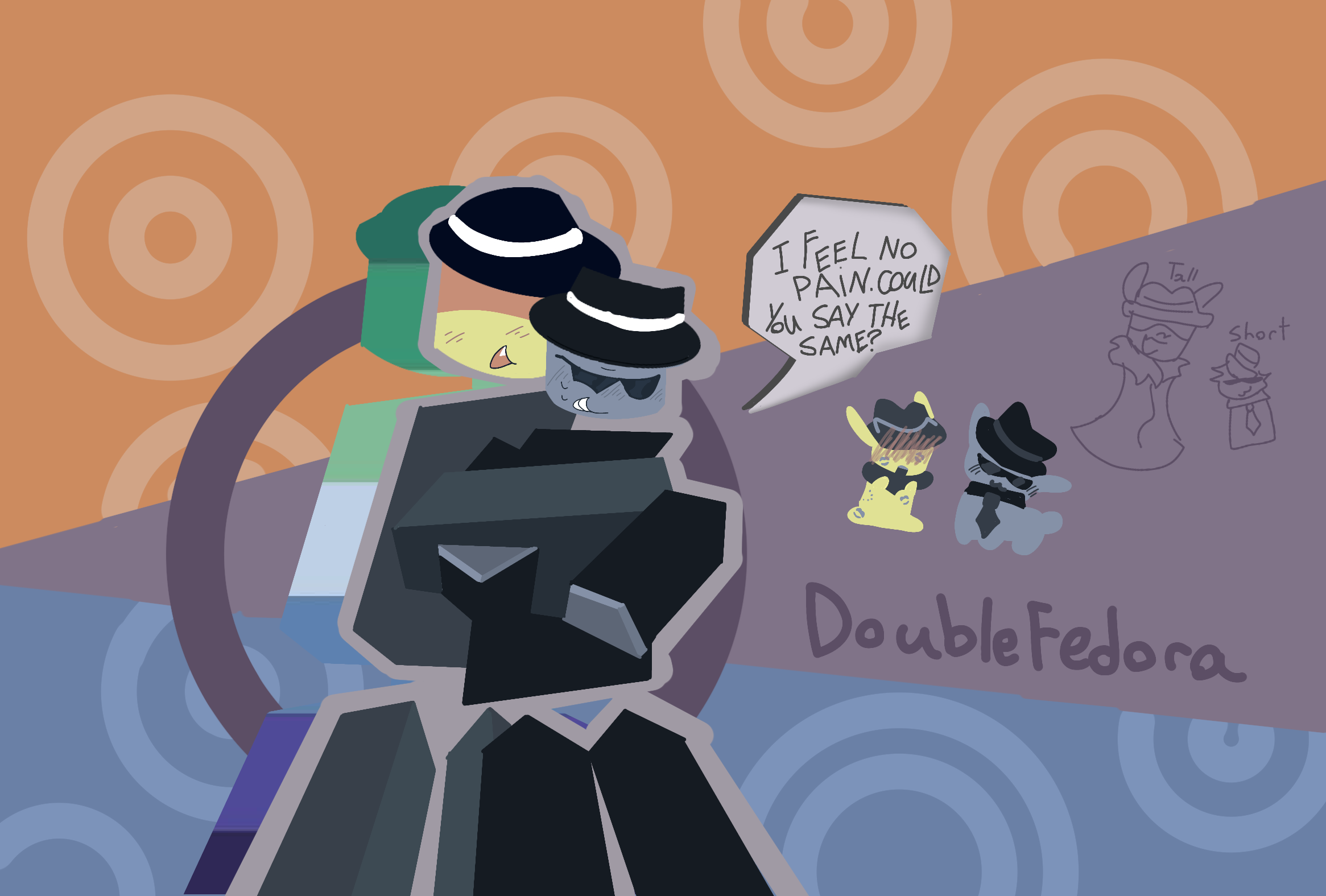 I heart u doublefedora - ibisPaint