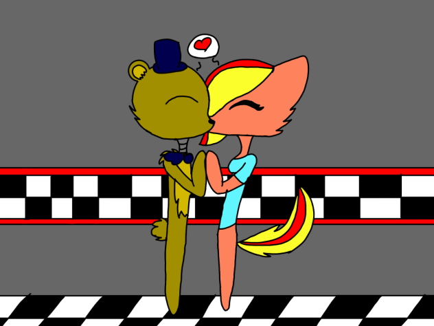 {Request 1} Ruby X Golden Freddy - ibisPaint