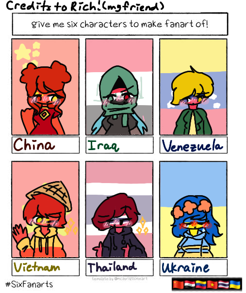 Give Me Six Characters To Make Fanart Of - ibisPaint