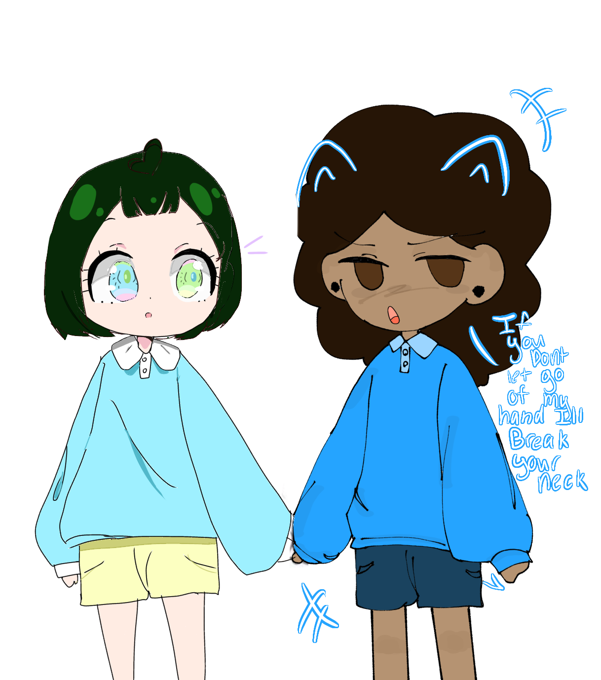 Holding hands collab - ibisPaint