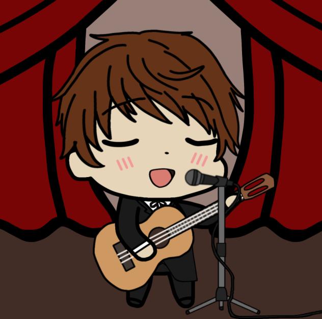 Chibi Spain playing guitar and singing - ibisPaint