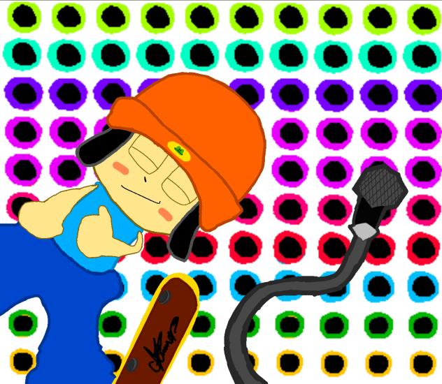 Parappa the rapper laying - ibisPaint