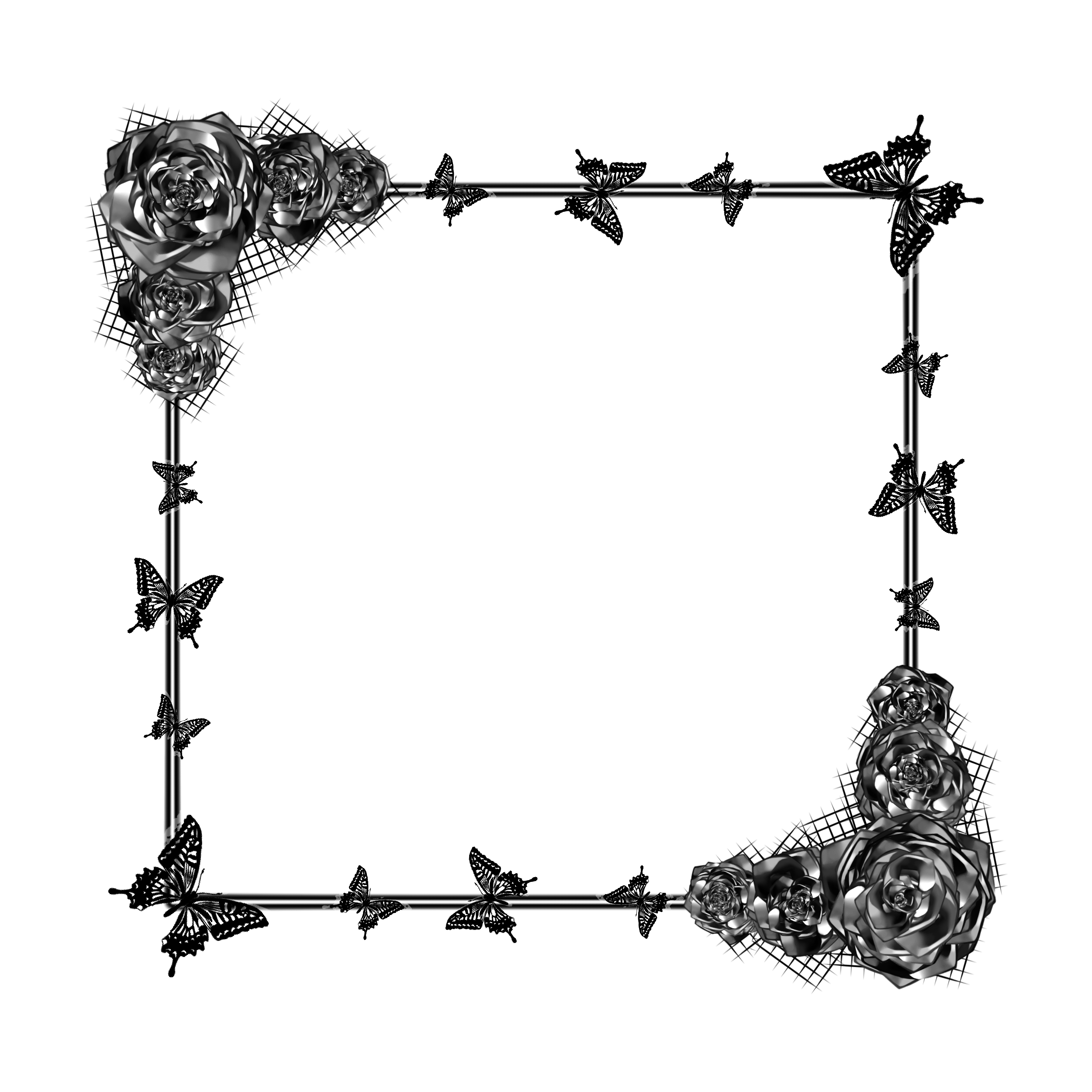 Gothic Rose Frame - ibisPaint