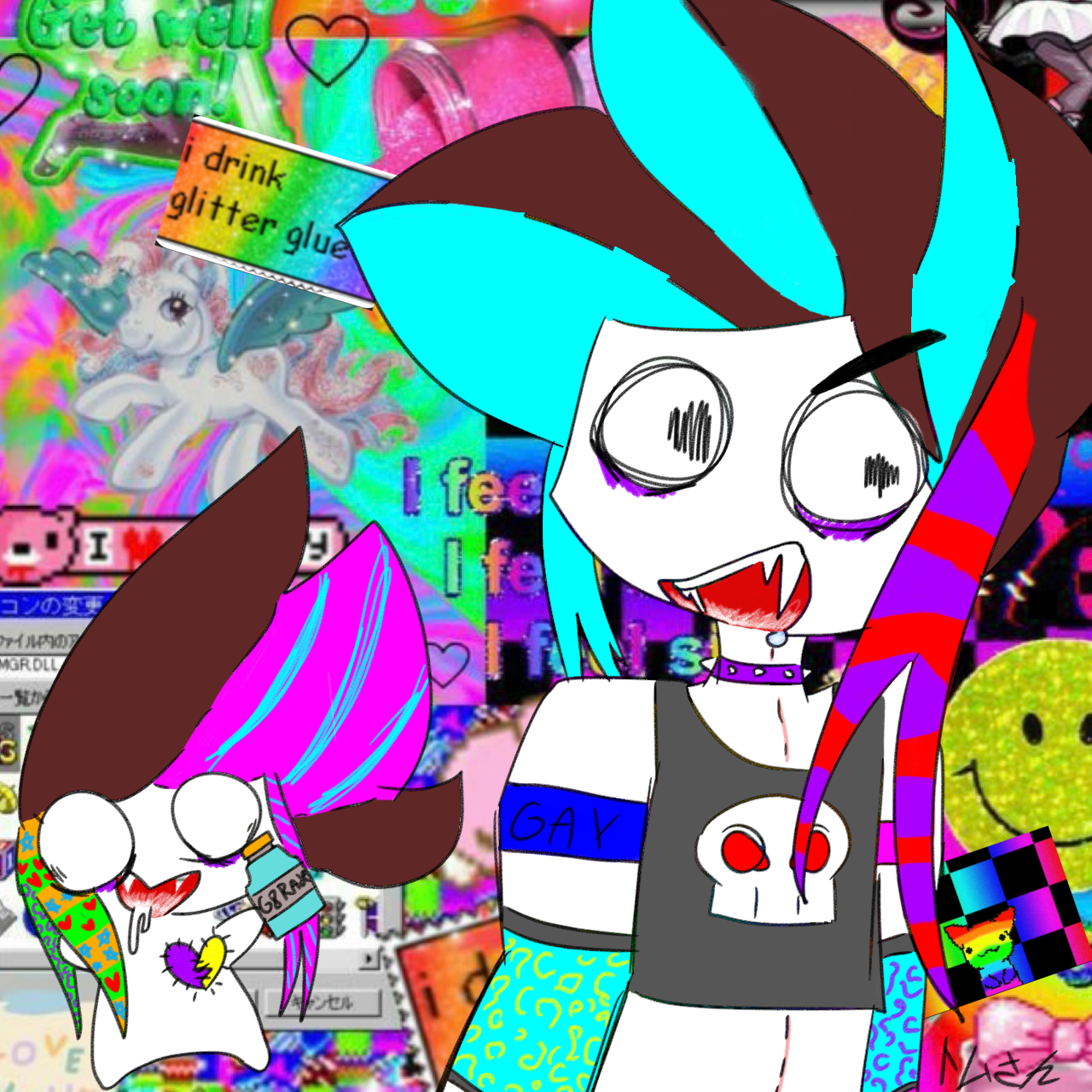 Scenecore Toasteebit+Toasteeboi - ibisPaint