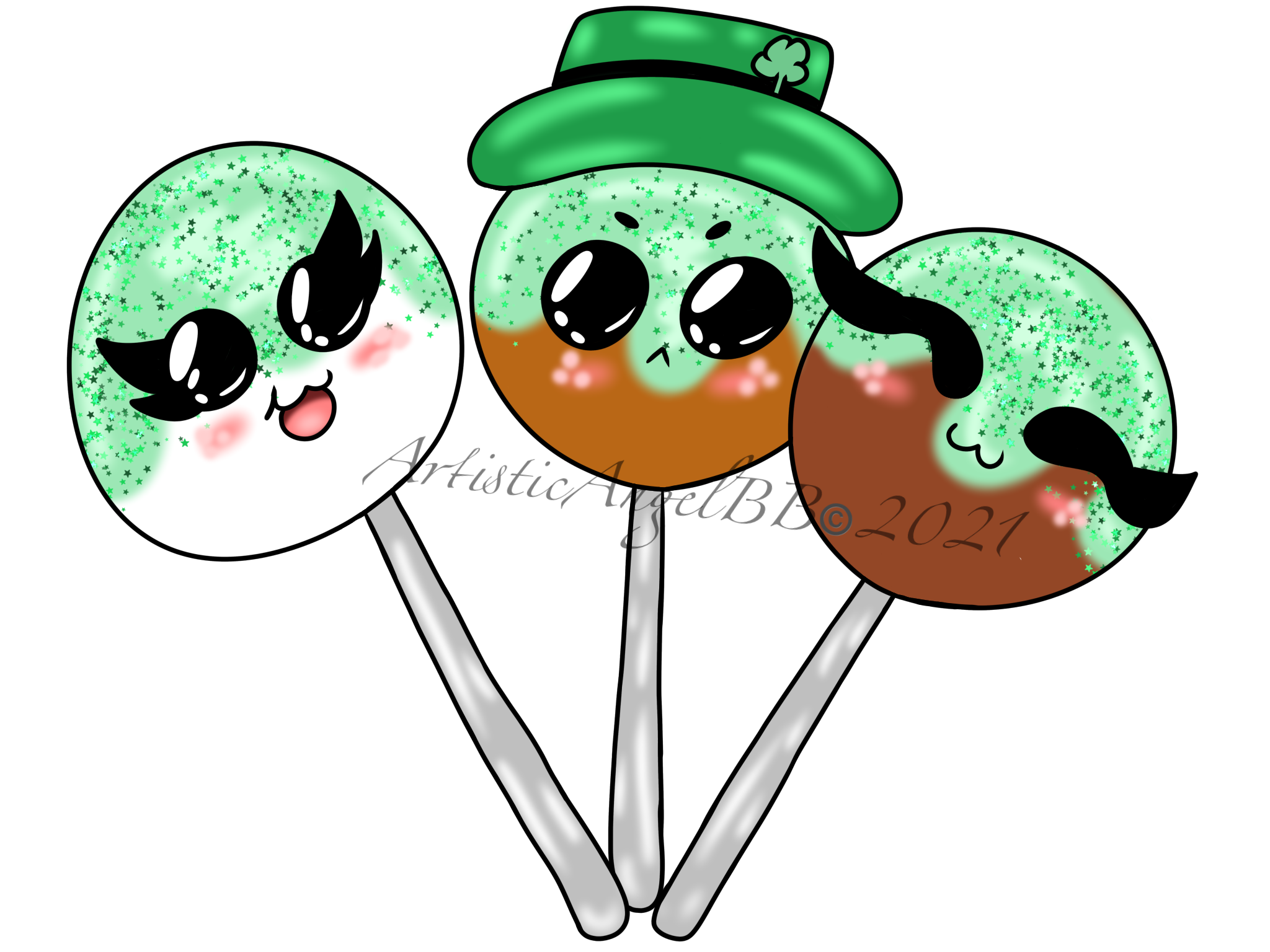 St Patrick’s Day Cake Pops - ibisPaint