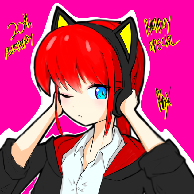 Nekomimi Headphone (Special Birthday) - ibisPaint