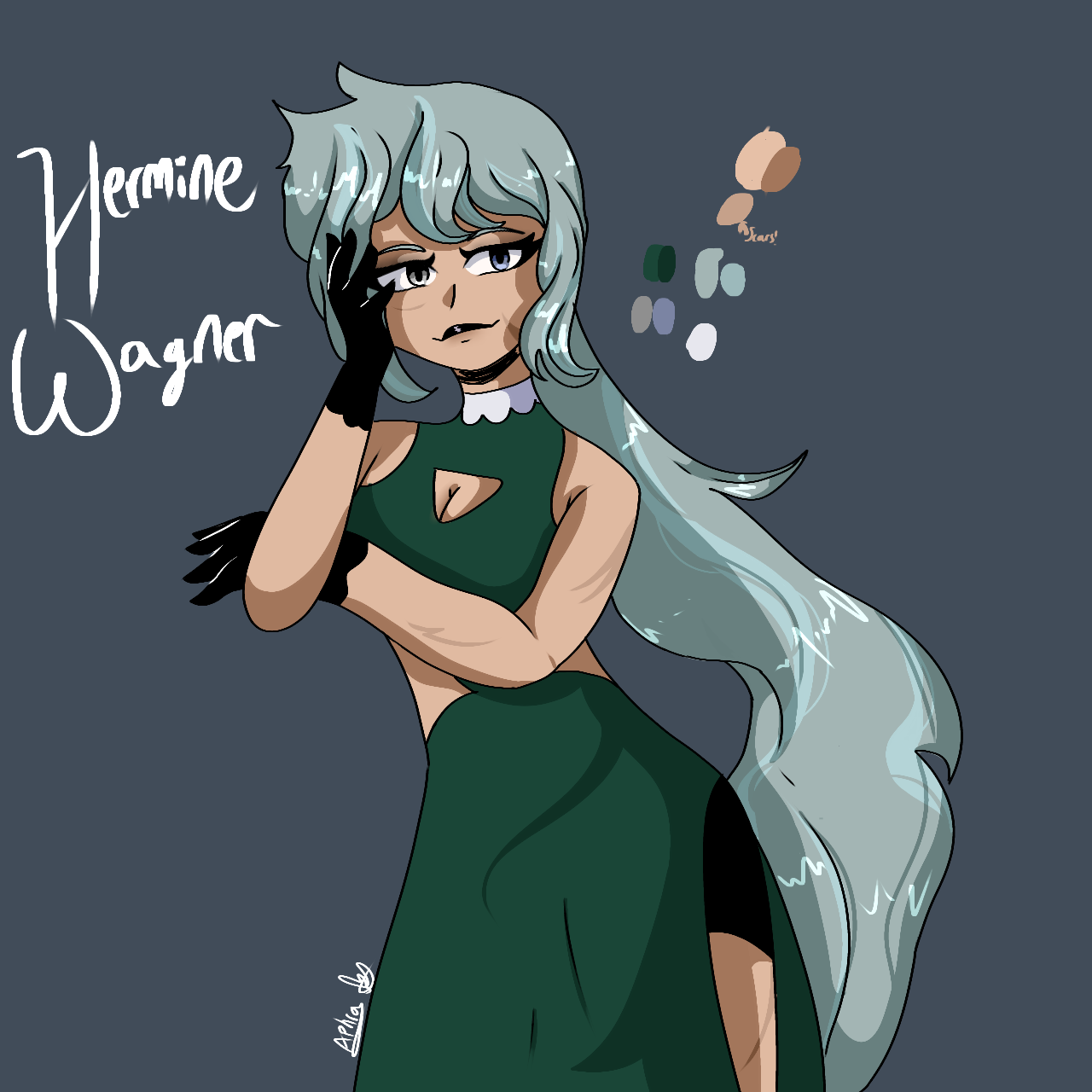 Hermine character sheet for Arg Fight! - ibisPaint