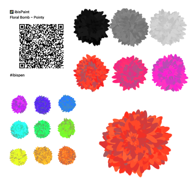 Floral Bomb Series- Pointy - ibisPaint