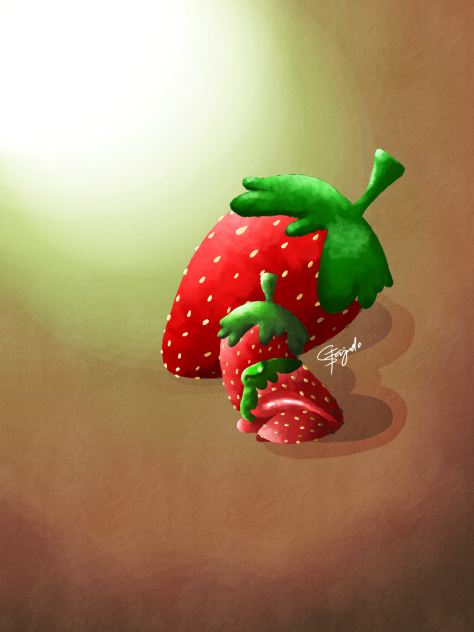 Lineless Strawberry - ibisPaint