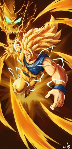 [DBZ] 손오공 (초사이어인3) 1 UP2 - ibisPaint