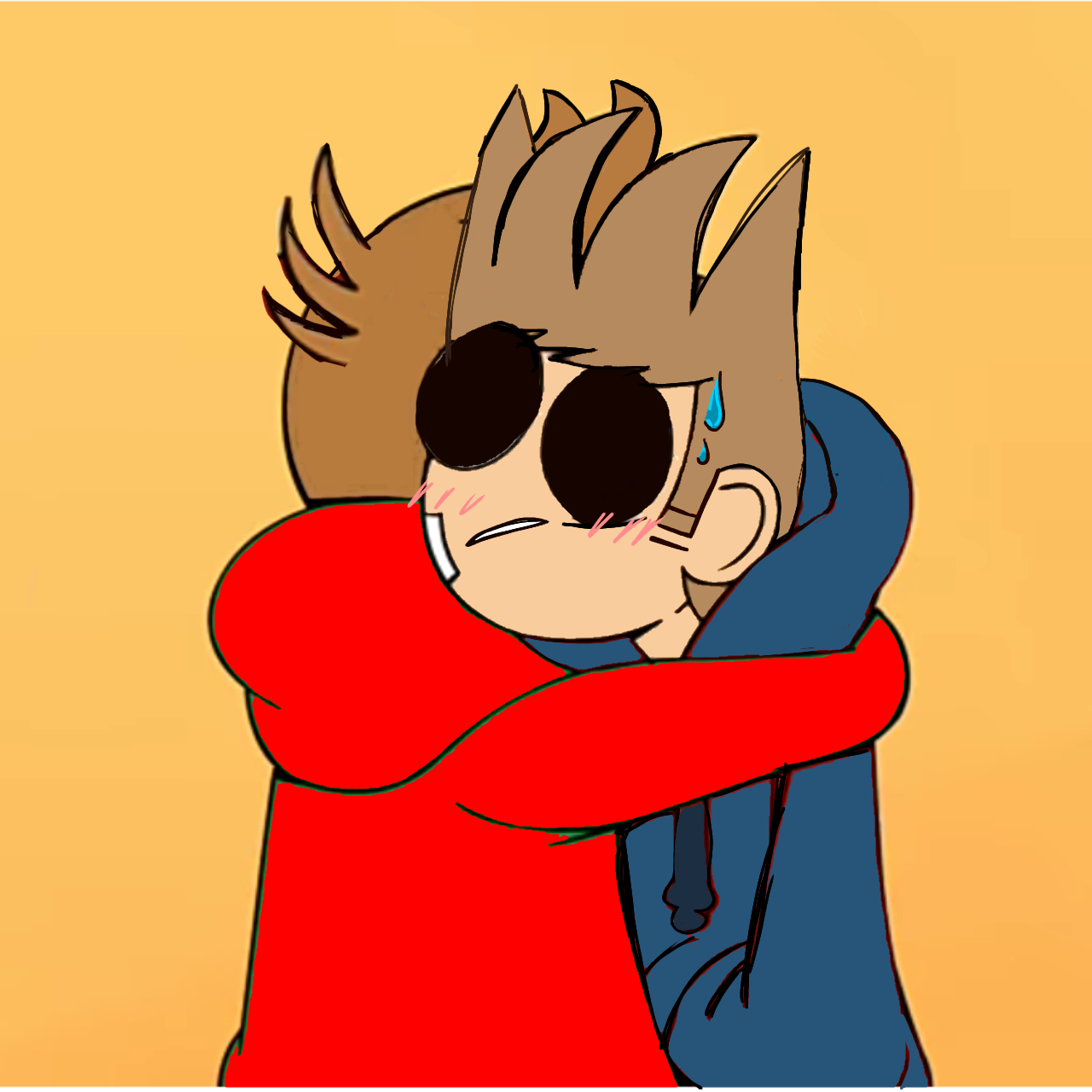Tord hugs Tom - ibisPaint