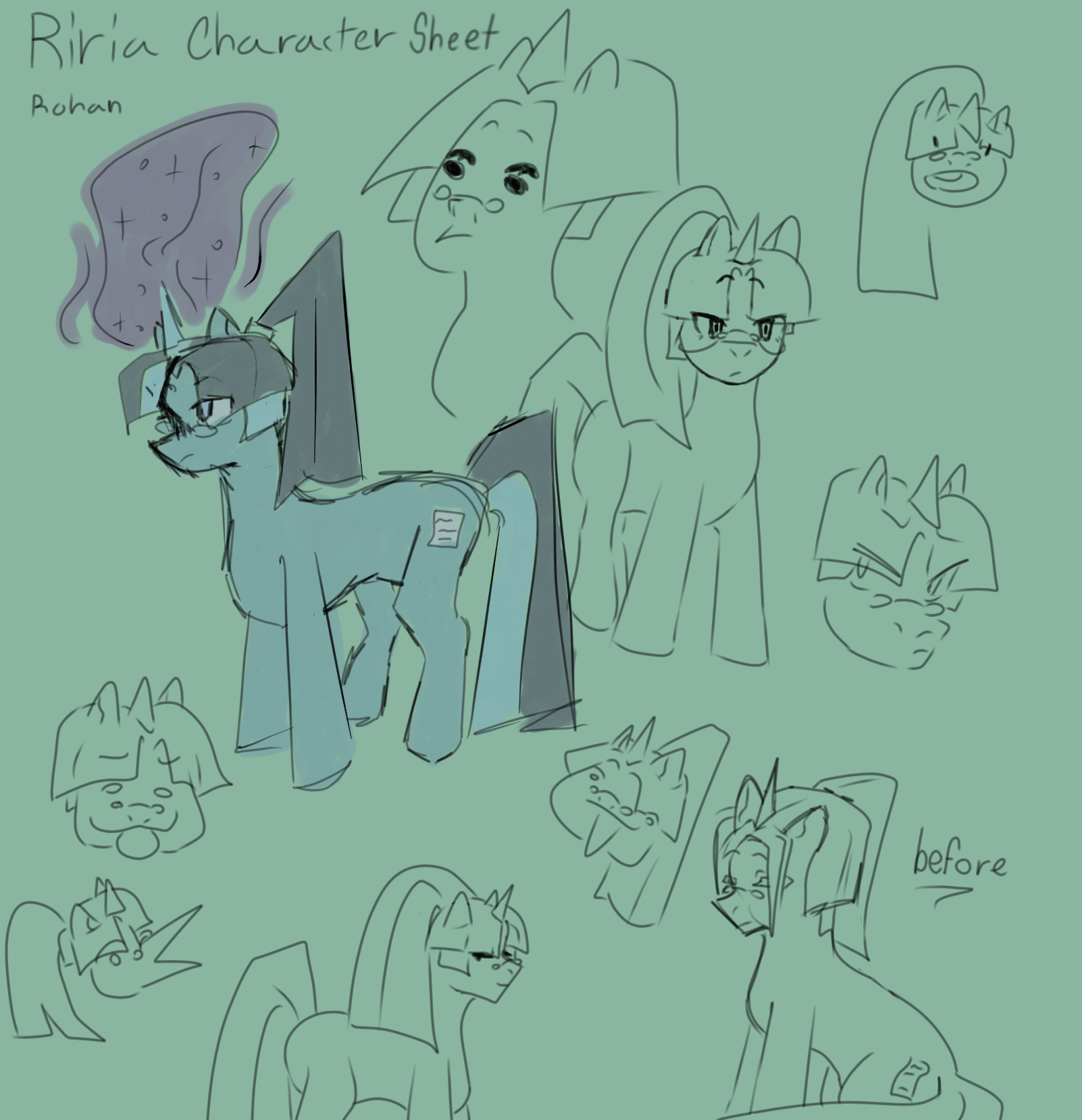 pony character sheet - ibisPaint