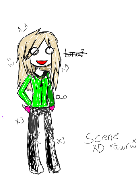 pretty scene girl !! - ibisPaint