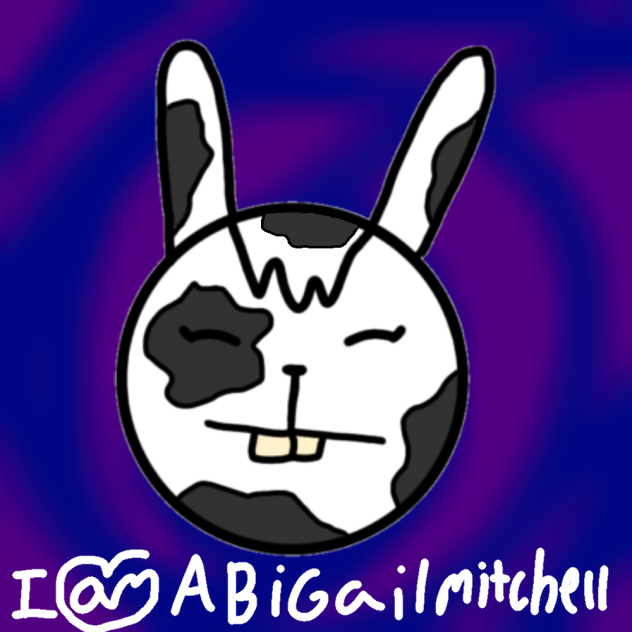 cow printed bunny - ibisPaint