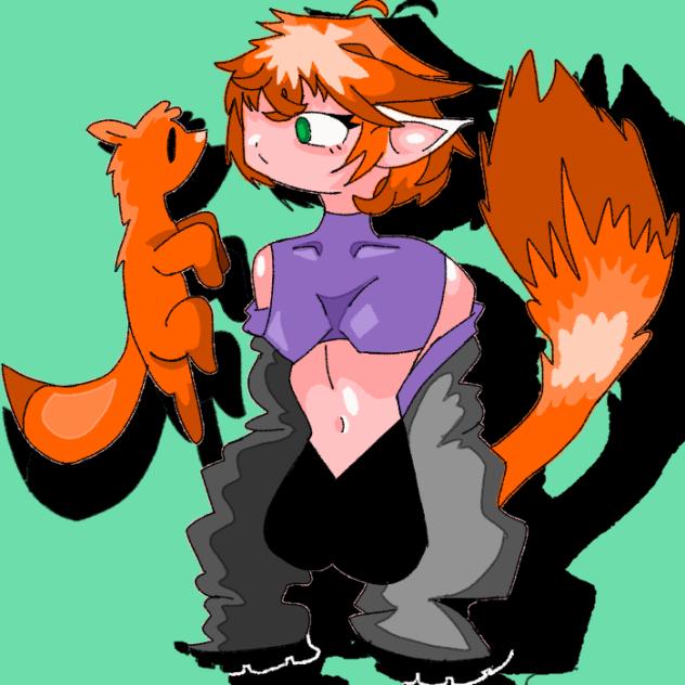 fox oc with fox friend - ibisPaint