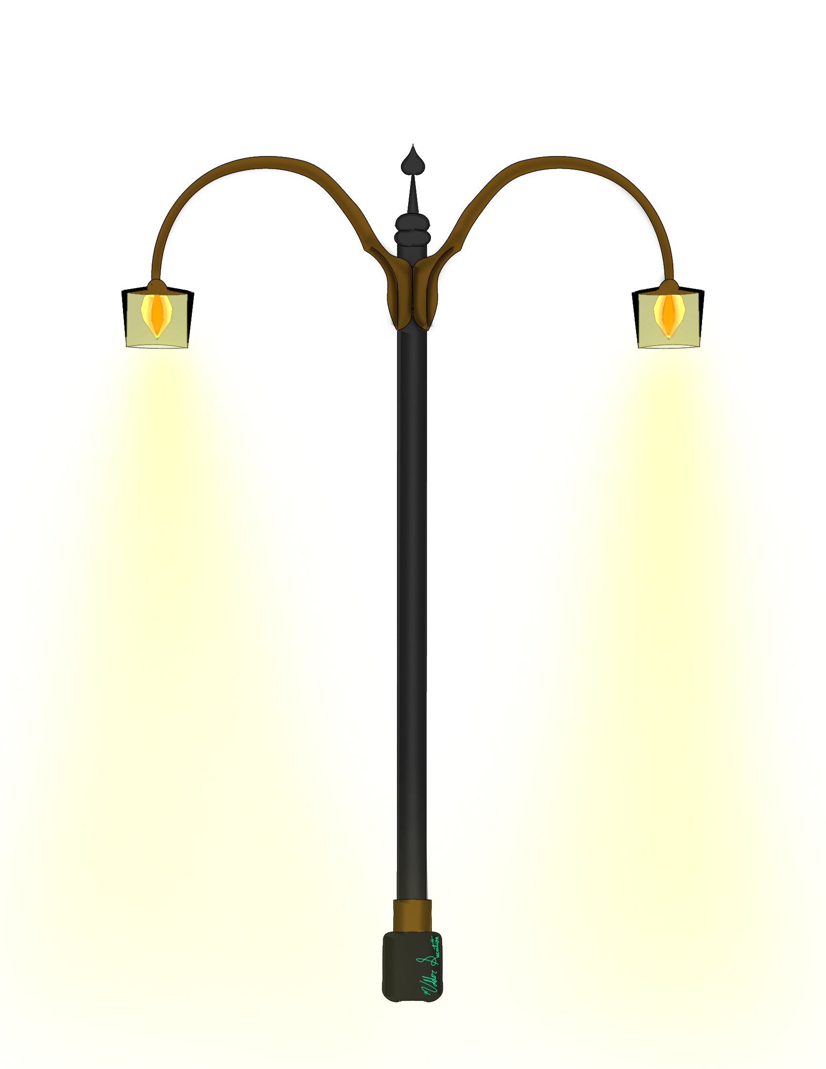 Spade duel lamp post - ibisPaint