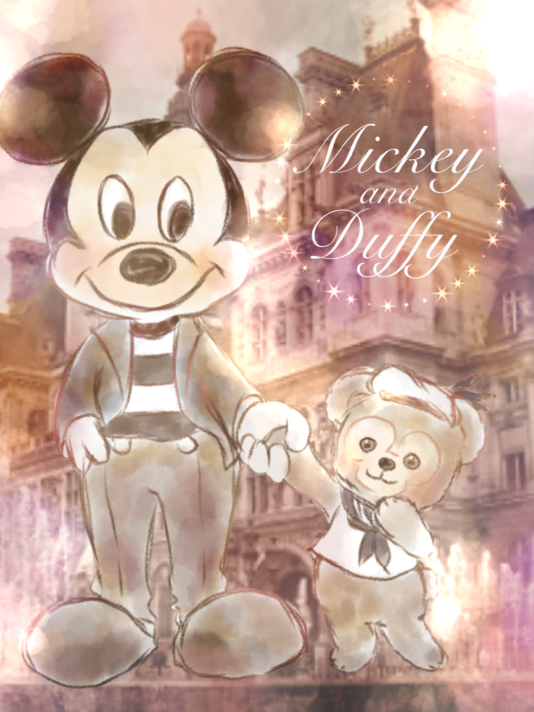 Mickey and Duffy - ibisPaint