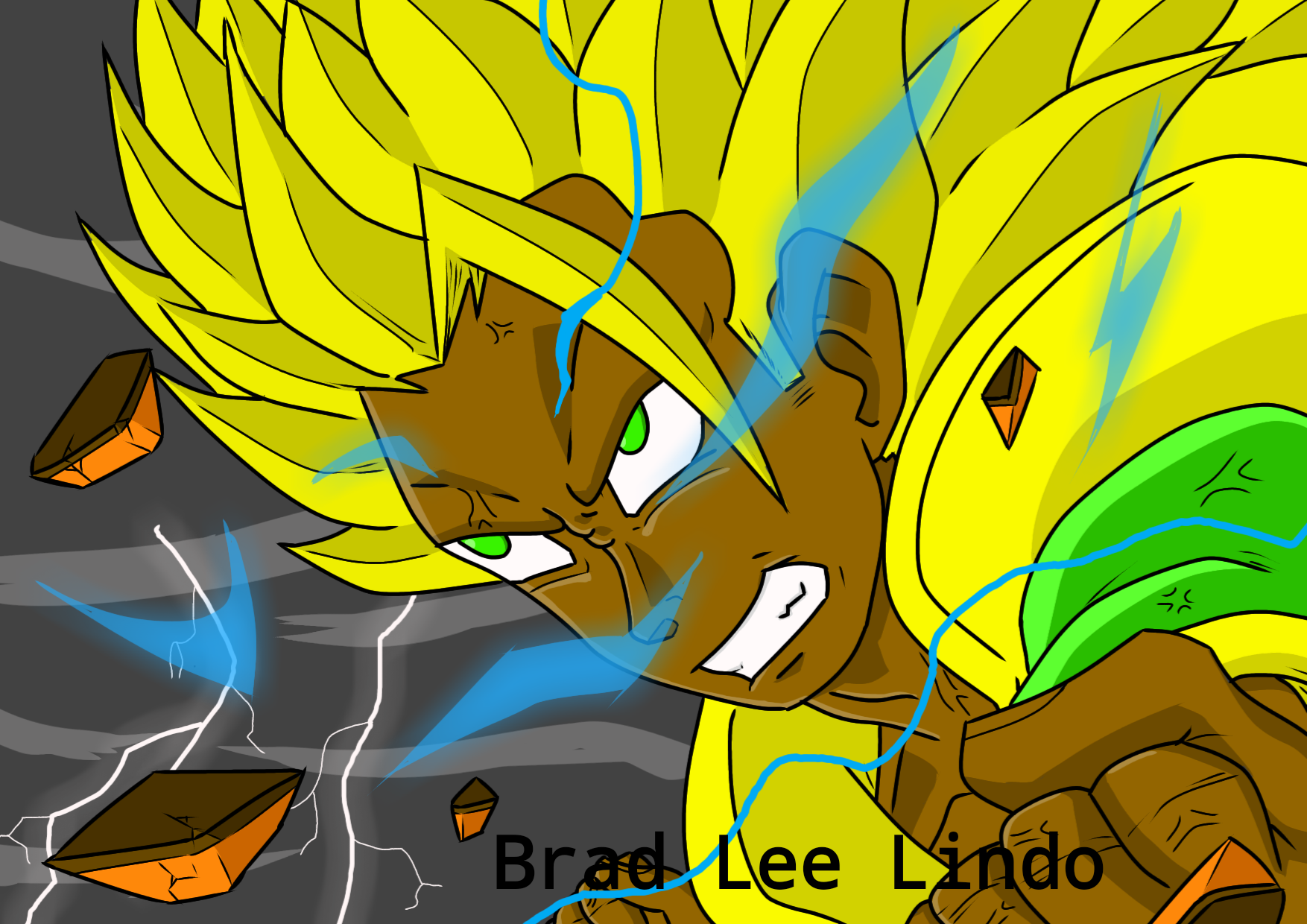 Brad is a super saiyan 3 - ibisPaint