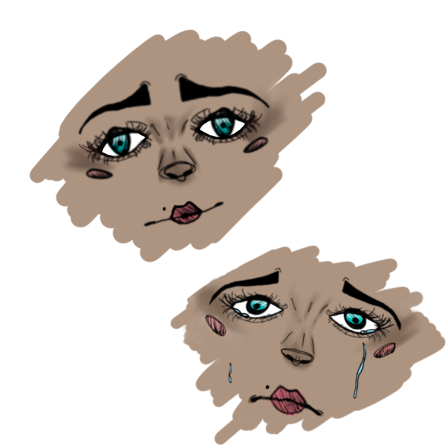 Happy vs sad face idk - ibisPaint