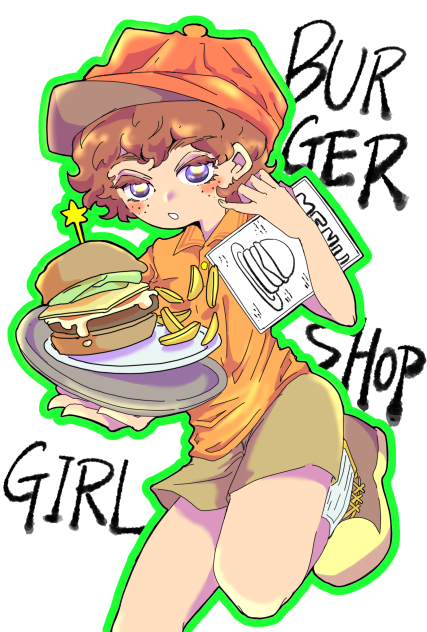 Burger Shop Girl. - ibisPaint