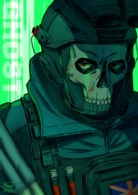 Ghost MW2 - ibisPaint