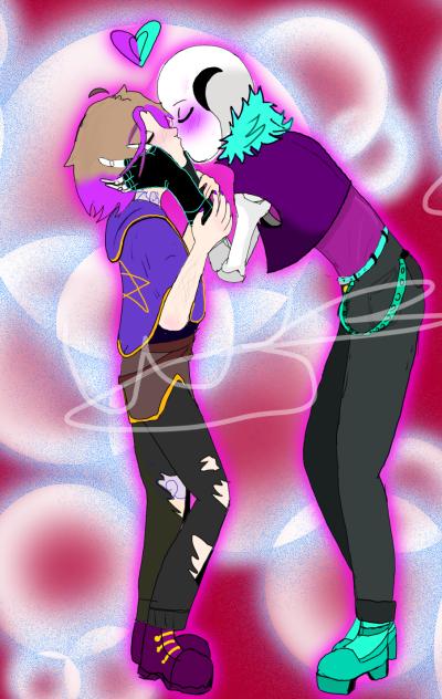 #undertale. Yaaaas lust sans 💜🩵 - ibisPaint