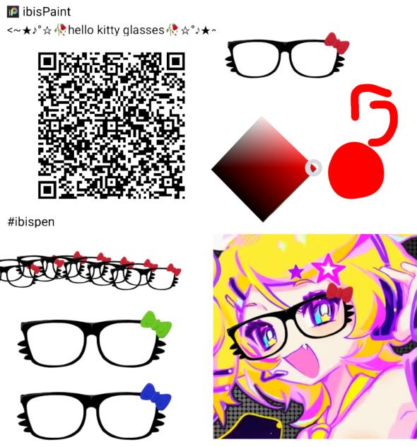 hello Kitty glasses code🥀🥀 - ibisPaint
