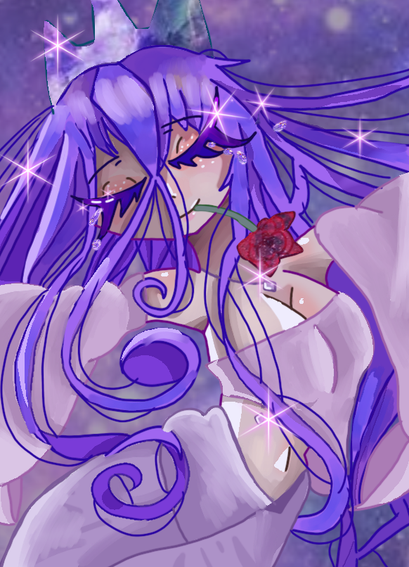 Galaxy Goddess 🌌 ☾ 💜🩵 - ibisPaint