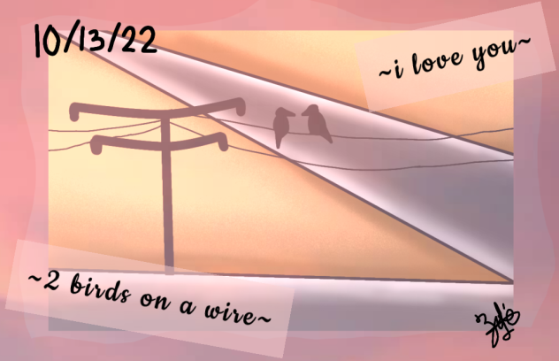 ~2 birds on a wire~ - ibisPaint