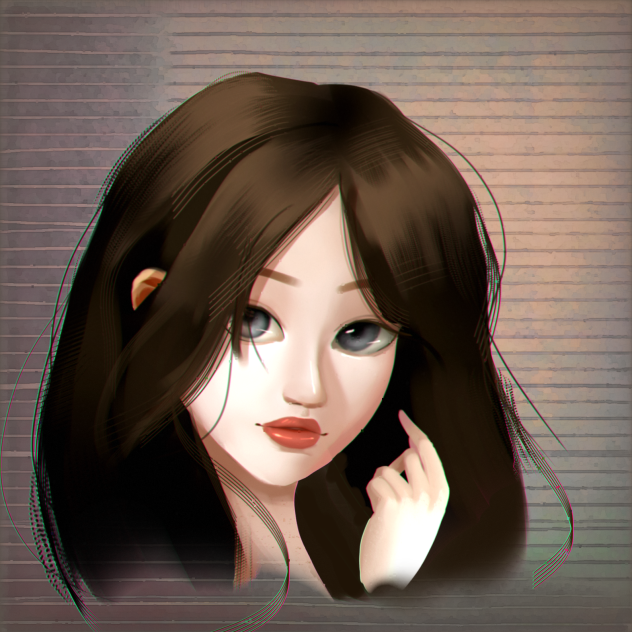 dark hair and grey eyes - ibisPaint