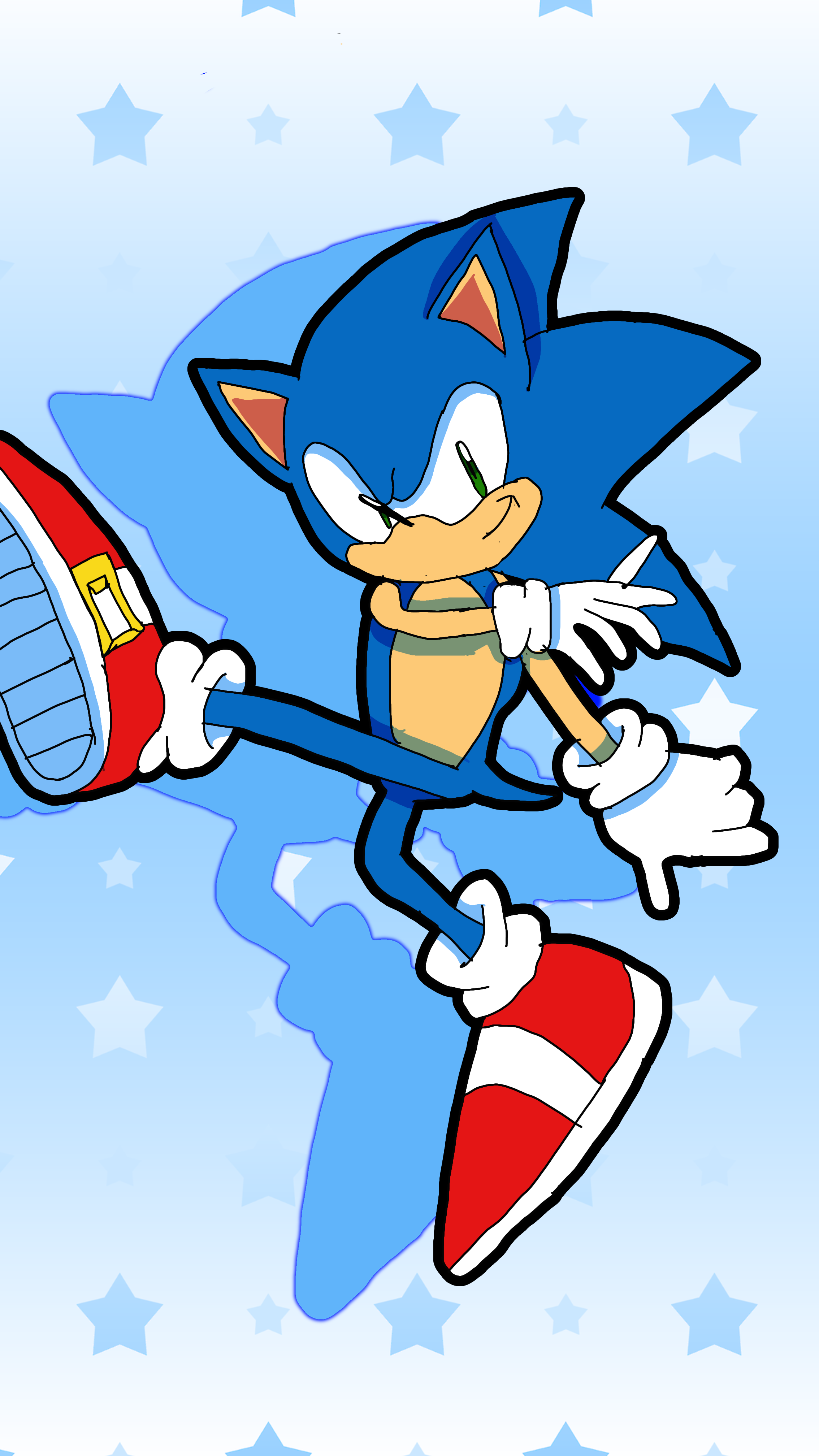 Sonic smash pose - ibisPaint