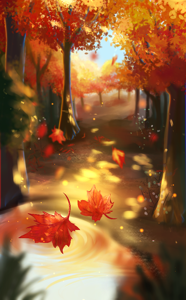 Autumn forest - ibisPaint