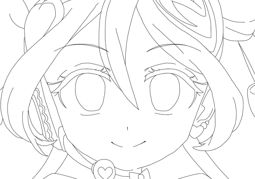 cure idol_線画 - ibisPaint