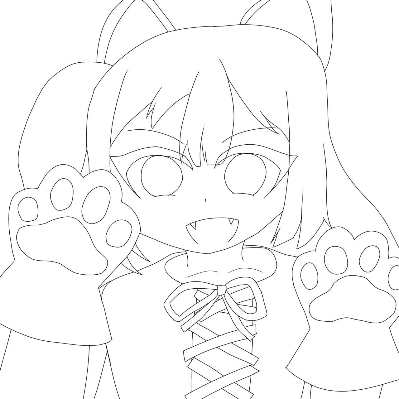 piraねこの線画 - ibisPaint