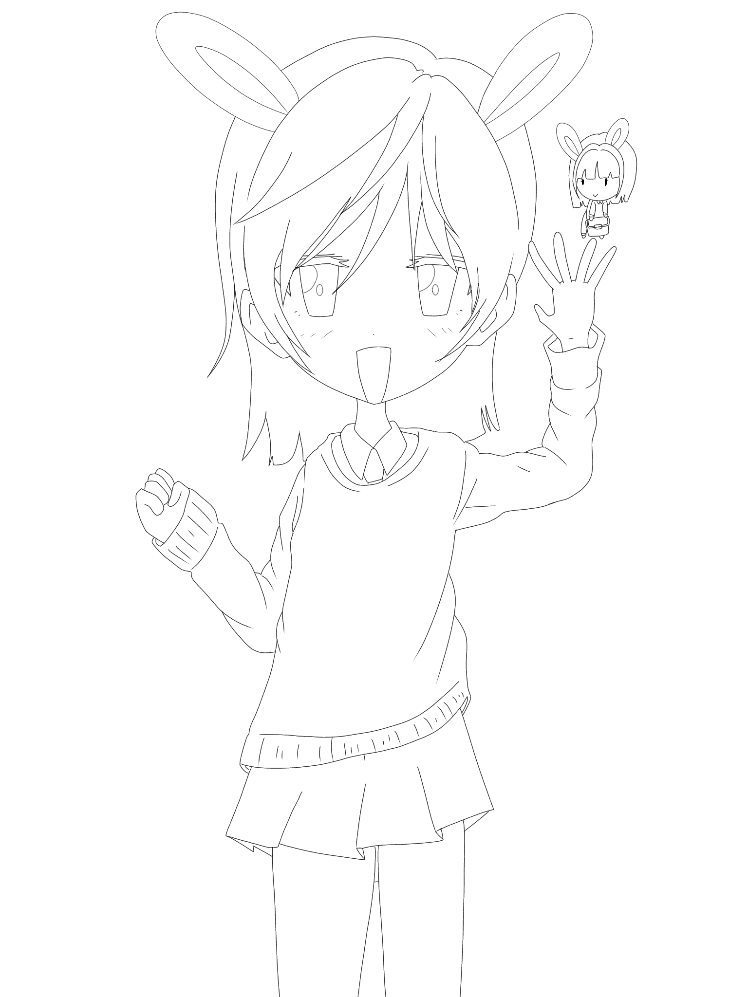 anime coloring page - ibisPaint