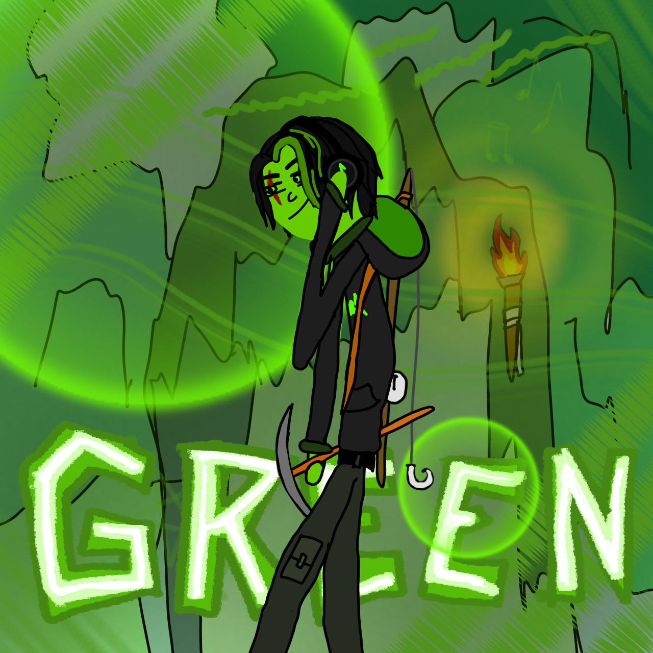 Green Alan Becker Fanart - ibisPaint