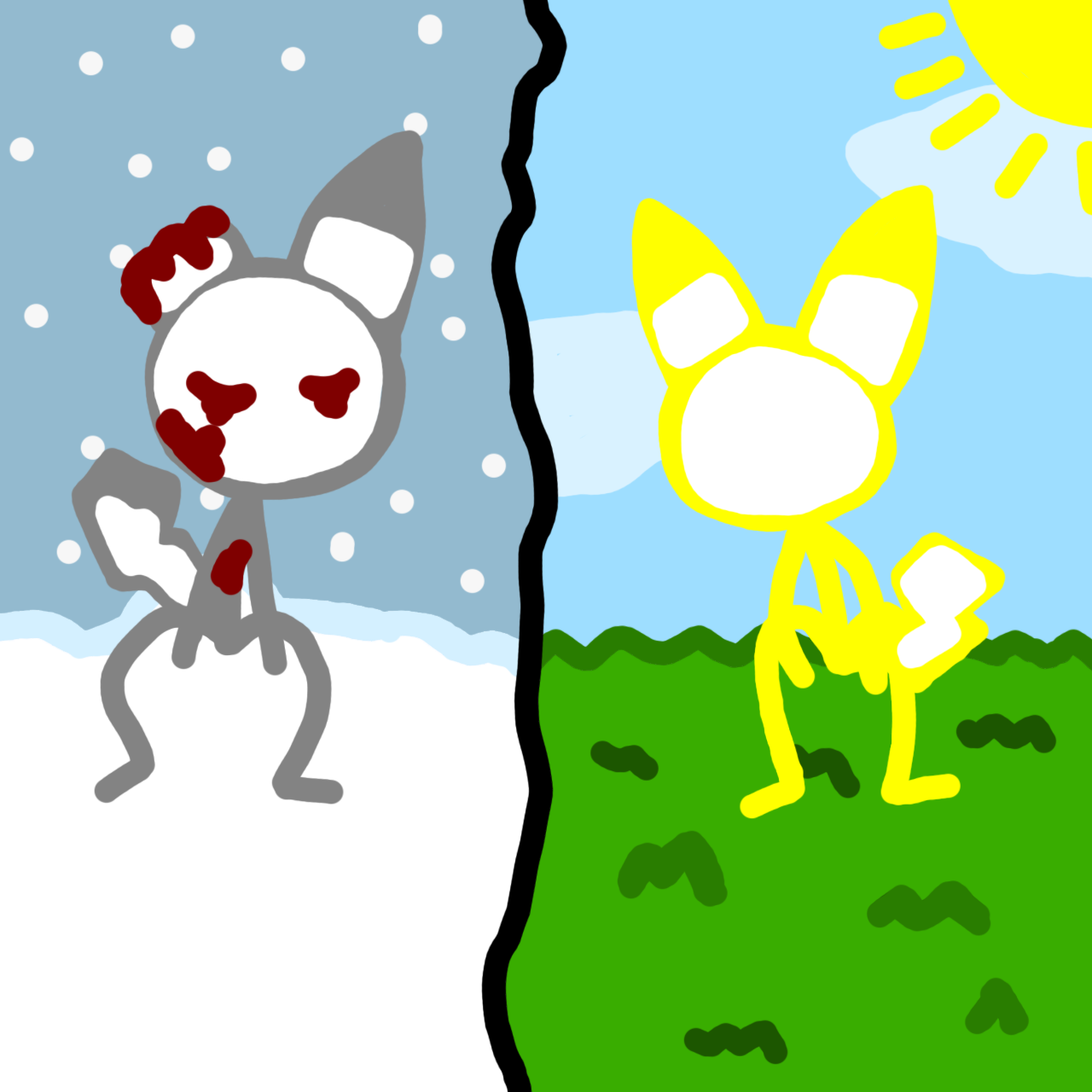 freakachu vs pikachu - ibisPaint