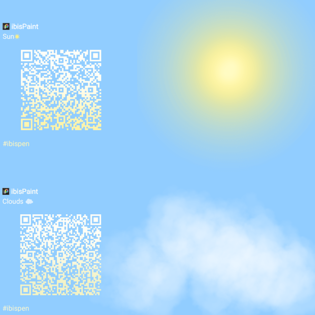 Sun and clouds - ibisPaint