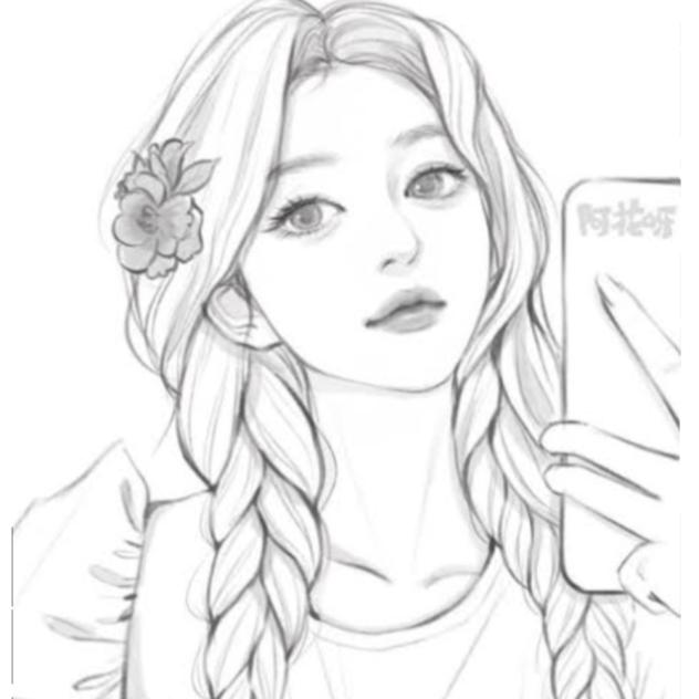 Korean girl coloring page! - ibisPaint