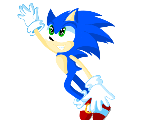 average sonic drawing - ibisPaint