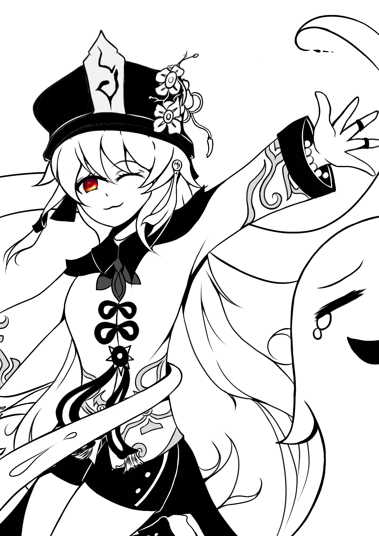 Hu Tao - Genshin FanArt - ibisPaint