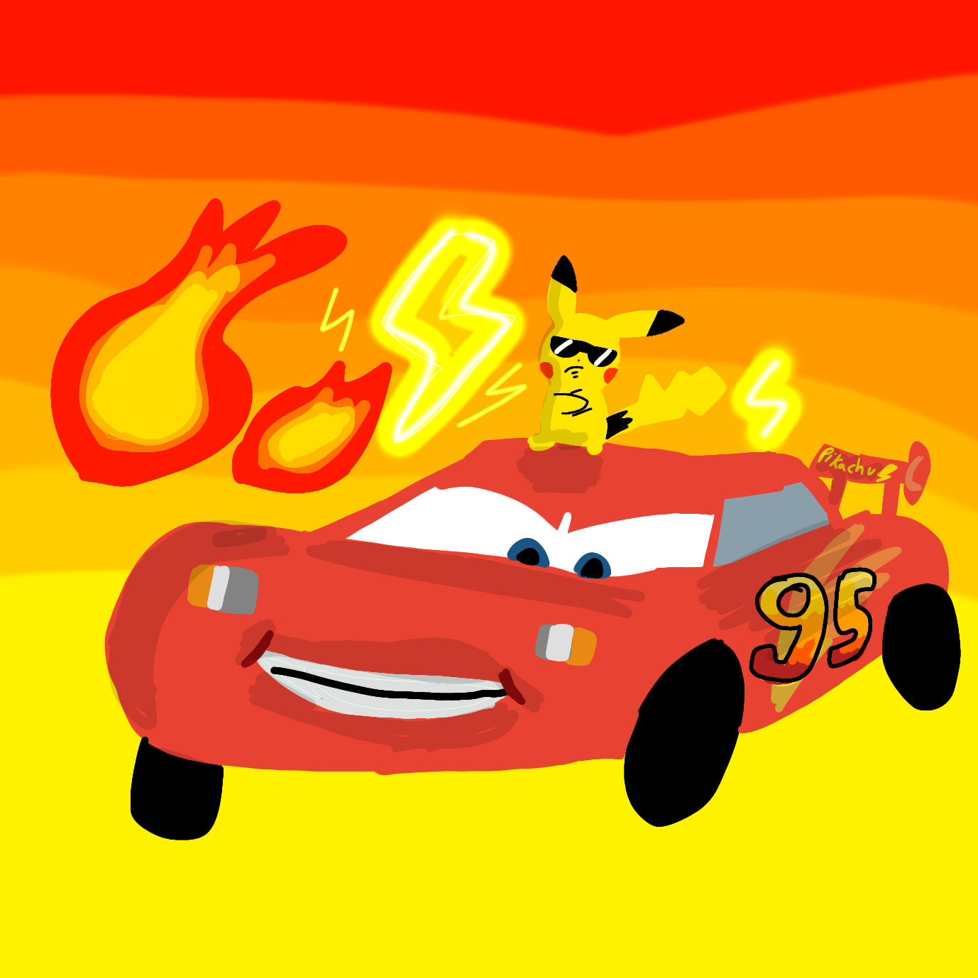 Lighting mqween x pikachu - ibisPaint