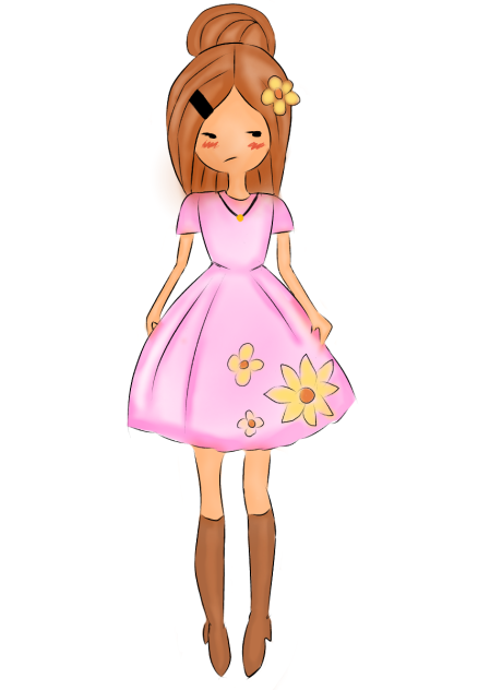 Cute Girl my 1st OC Colour - ibisPaint