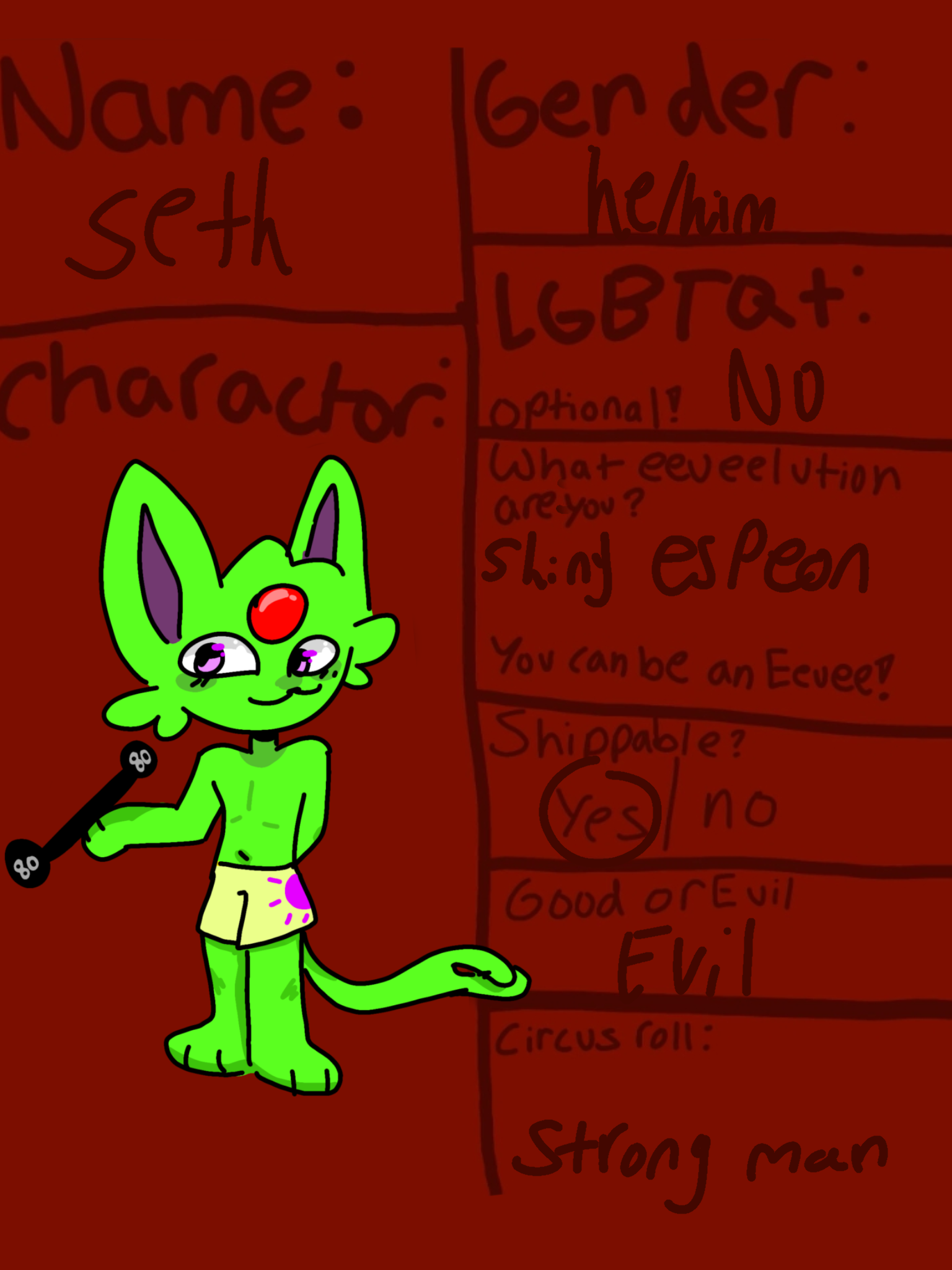 Seth for novathevaporeon's comic - ibisPaint