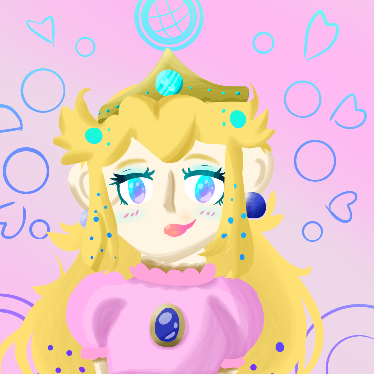 Princess Peach hairstyle #3 - ibisPaint