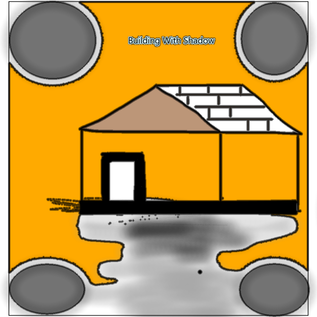 Building with shadow🏠 - ibisPaint