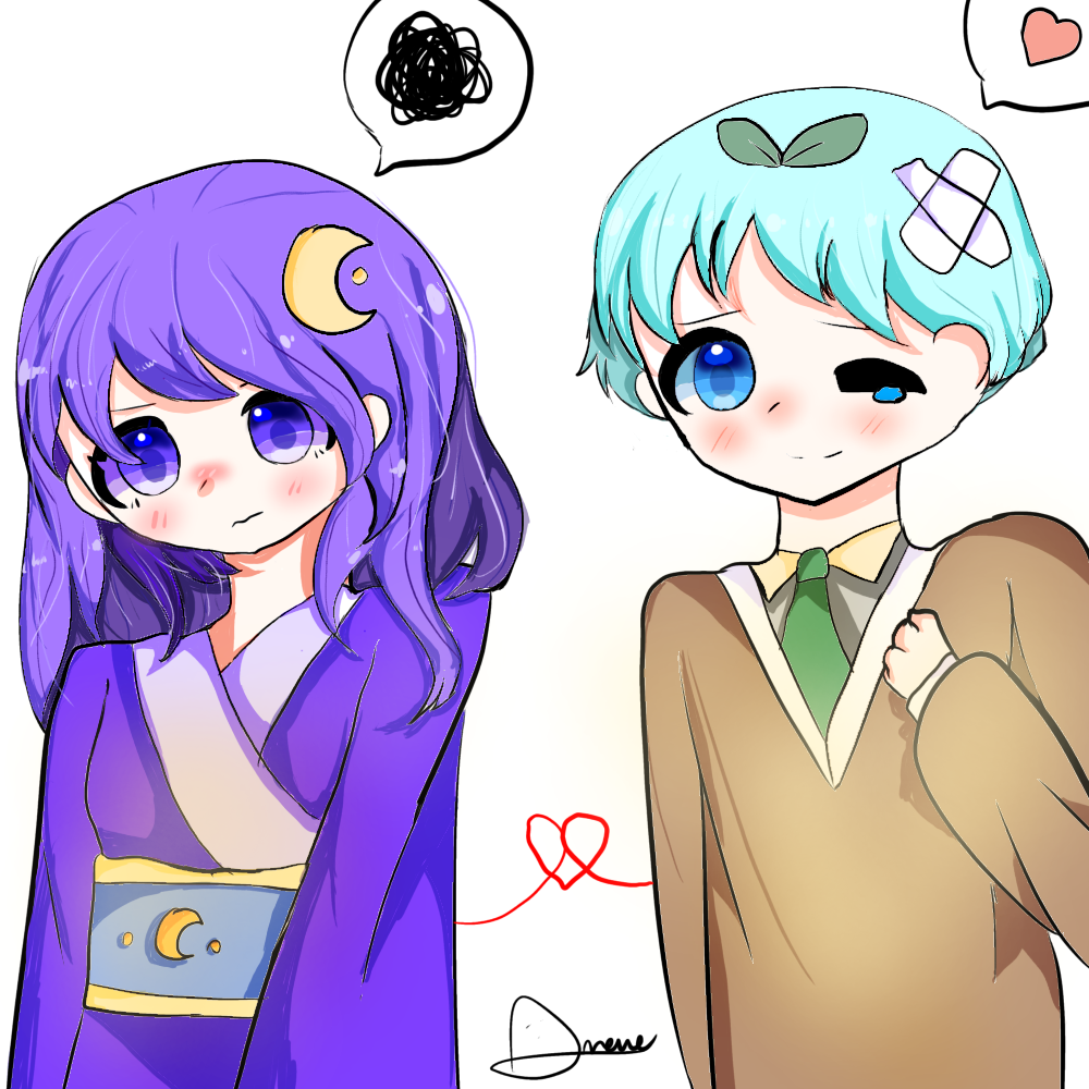 Moon-chan and Earth-san - ibisPaint