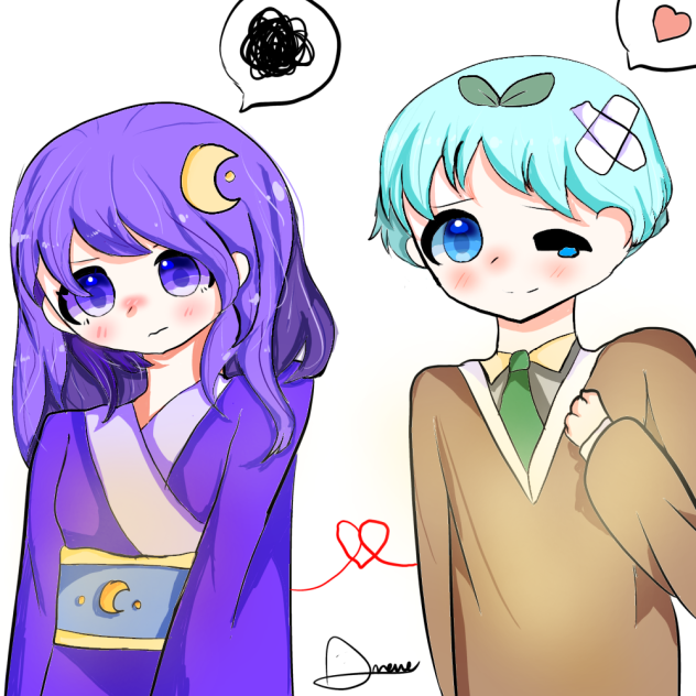 Moon-chan and Earth-san - ibisPaint