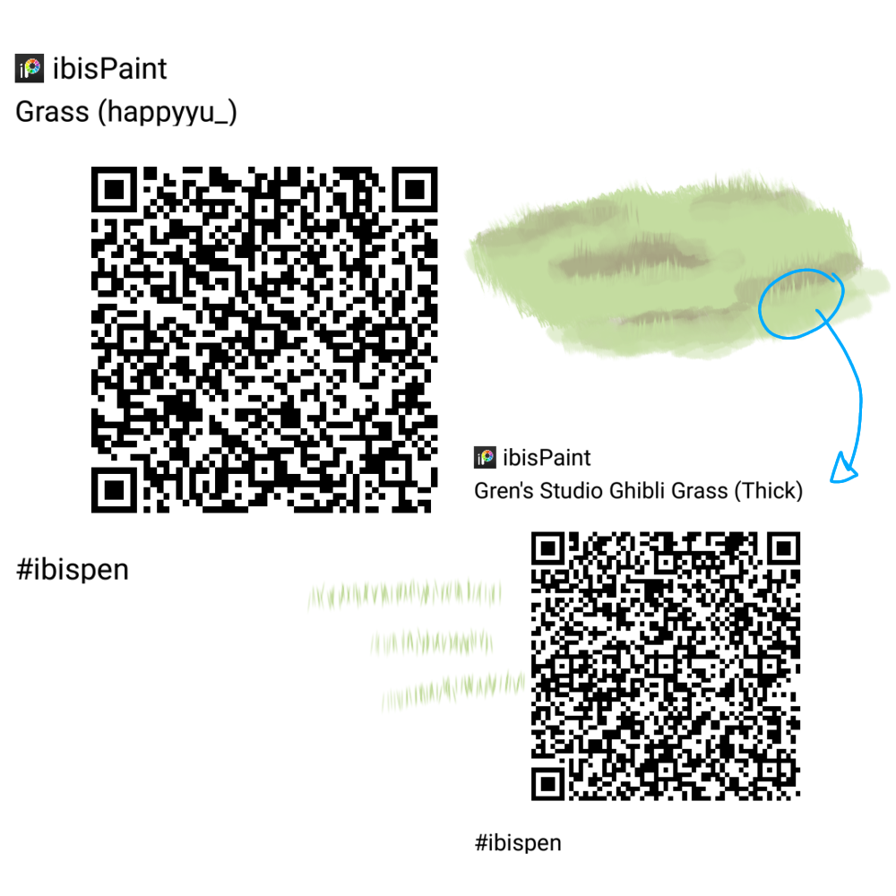 all in one grass brush - ibisPaint